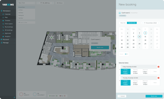 Meeting room booking software for hybrid workplaces