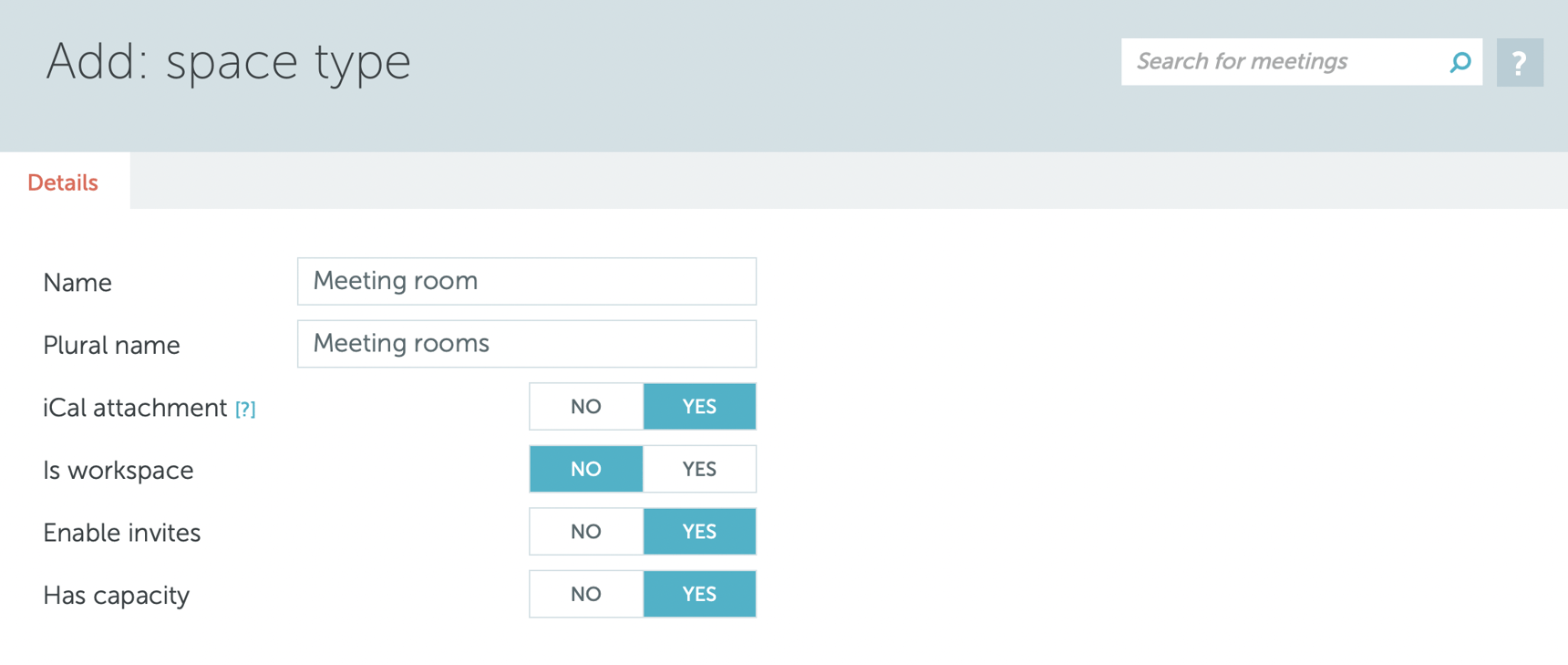 Setting up space types & groups