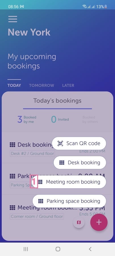 How to book rooms, desks, and parking lots