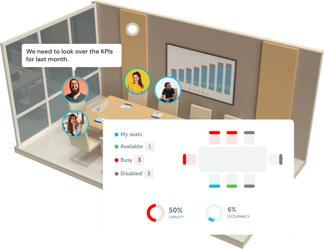 Meeting room booking software for hybrid workplaces
