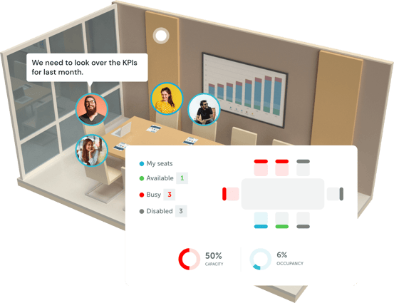 Meeting room booking software for hybrid workplaces