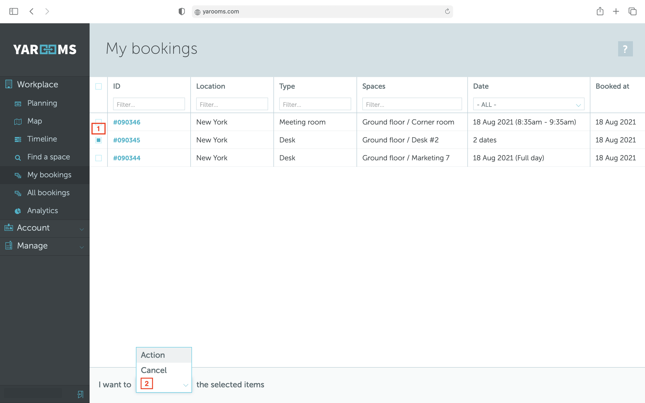How to manage your bookings