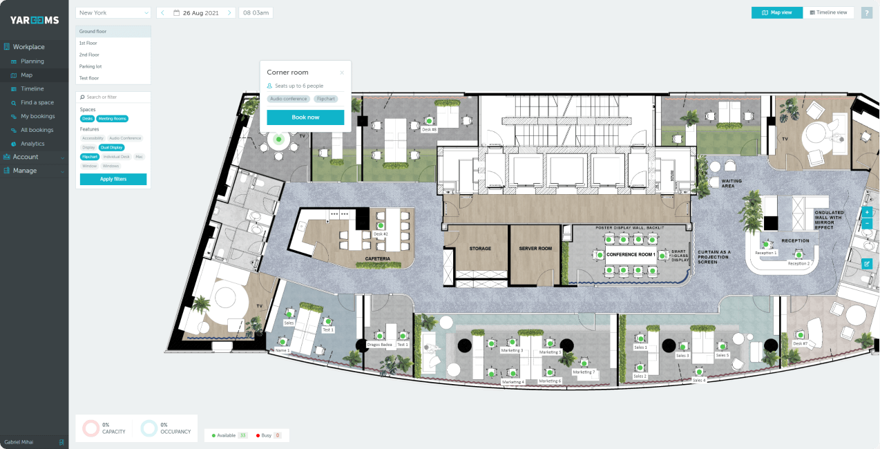 Desk booking software for hybrid workplaces