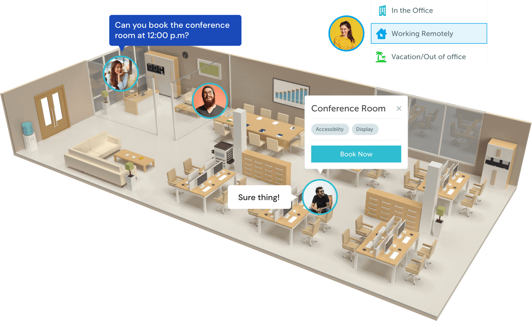 Workplace management software for hybrid work