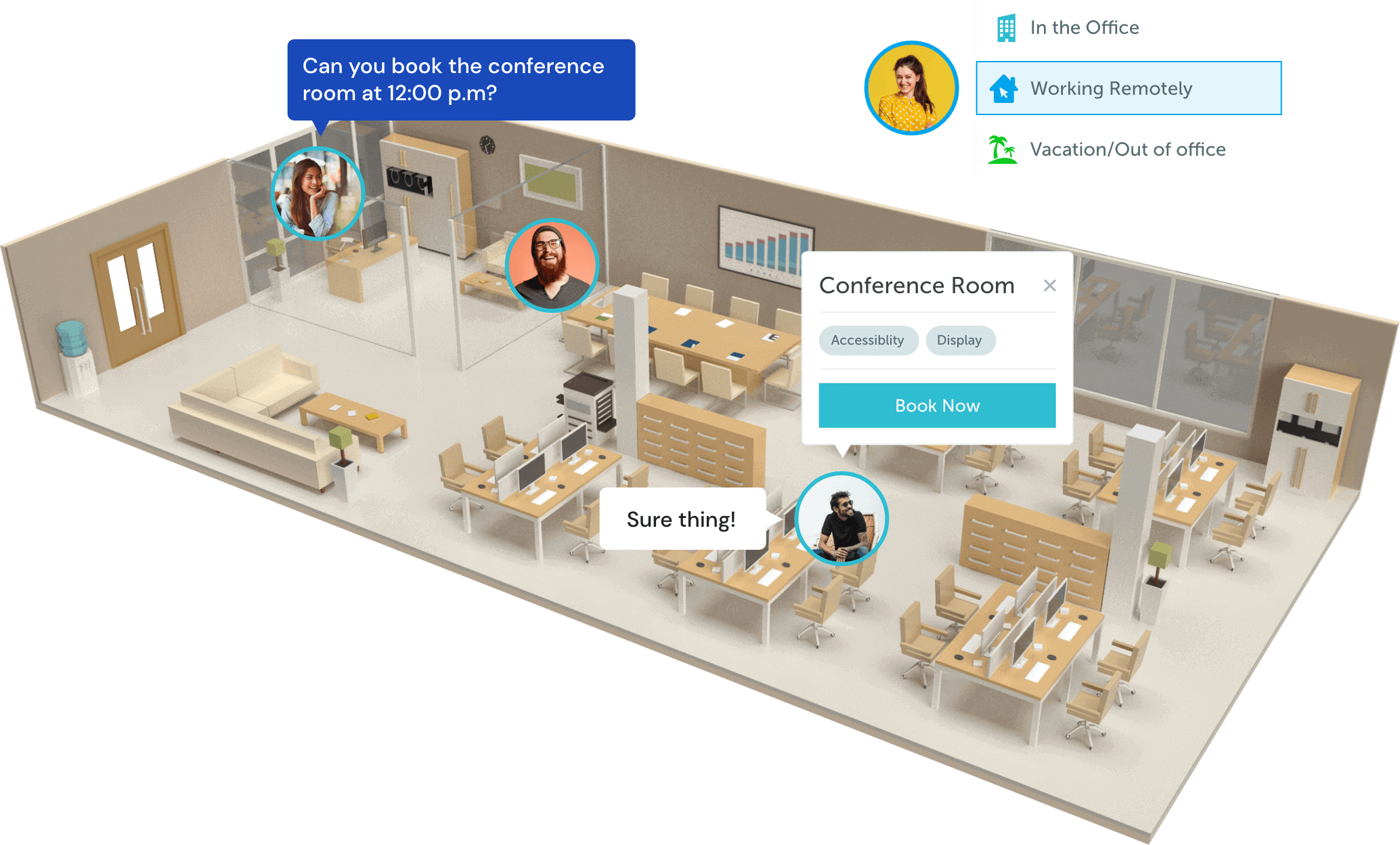 Workplace management software for hybrid work
